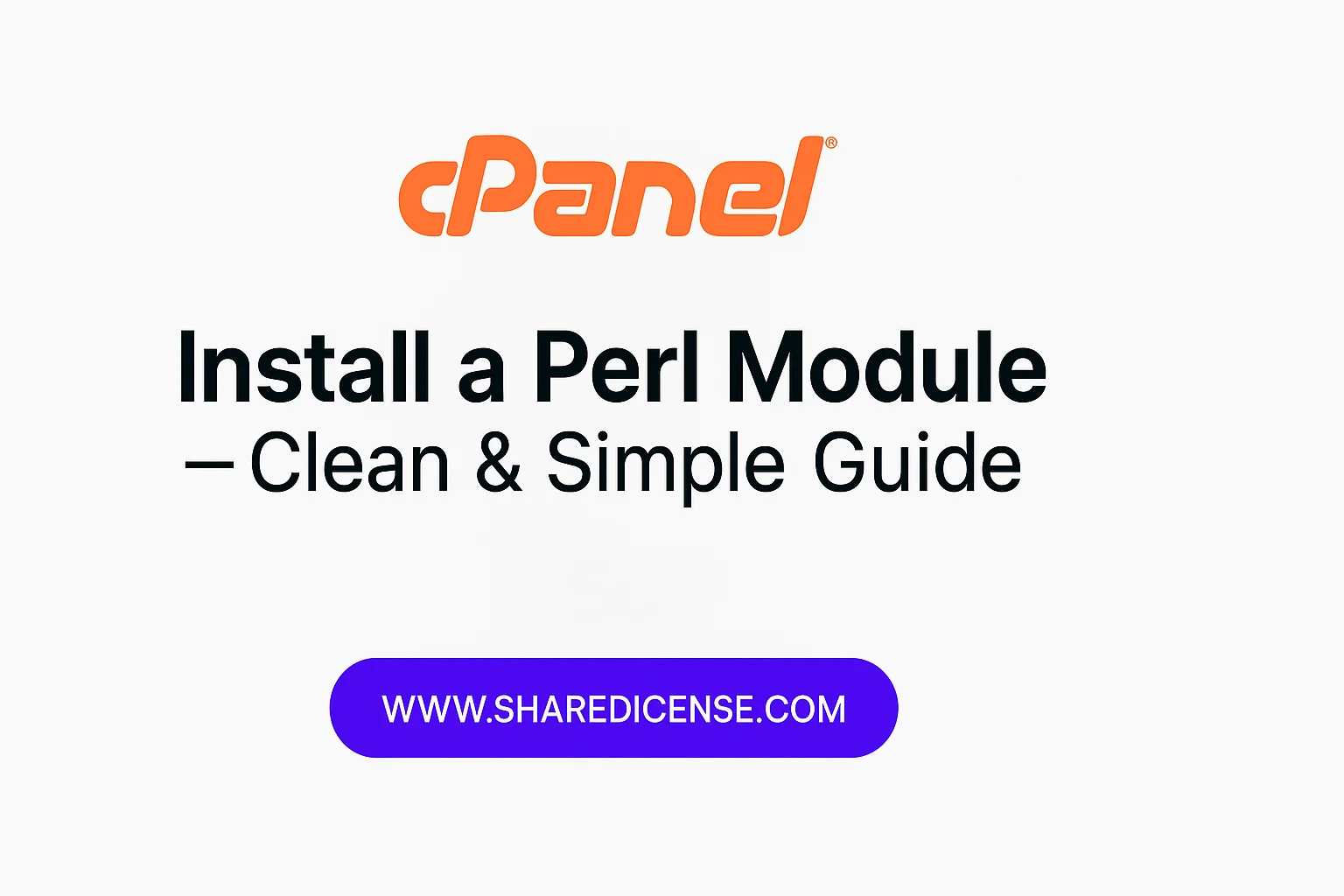 Install a Perl Module — Clean & Simple Guide - Sharedlicense